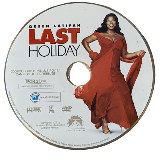 Media | Last Holiday Dvd 206 Disc Only Starring Queen Latifah Comedy ...